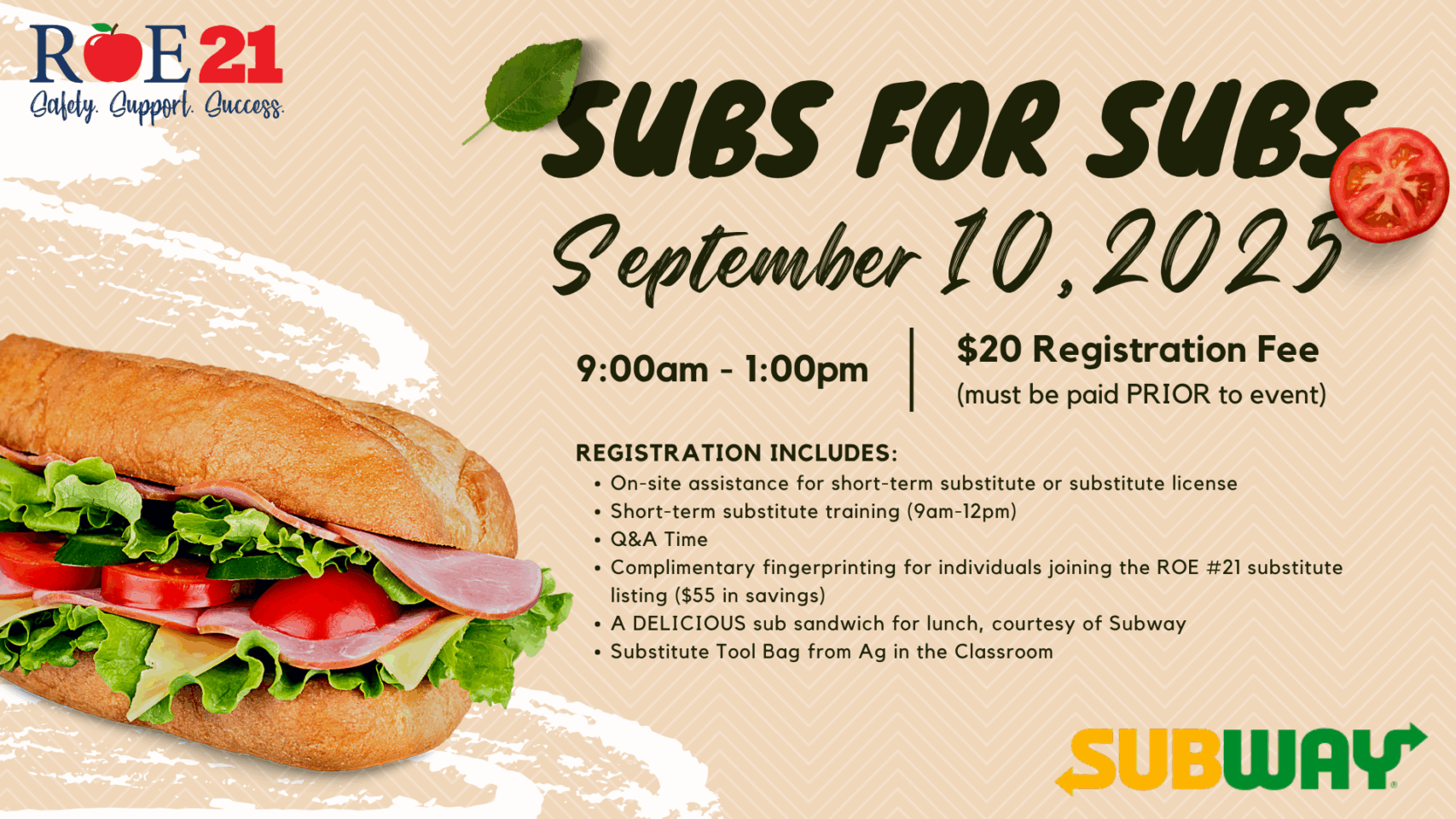 Subs for Subs Training